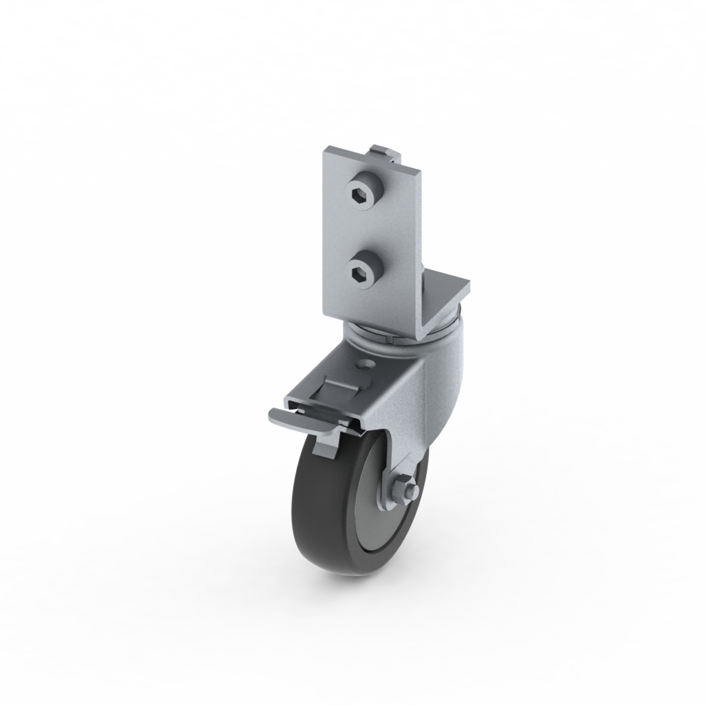 Wheel With Locking Brake D9 K 2tla040033r1100 Quickguard Aluminium System 